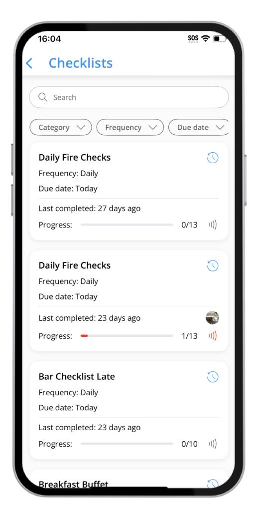 How to navigate Checklists on mobile?
